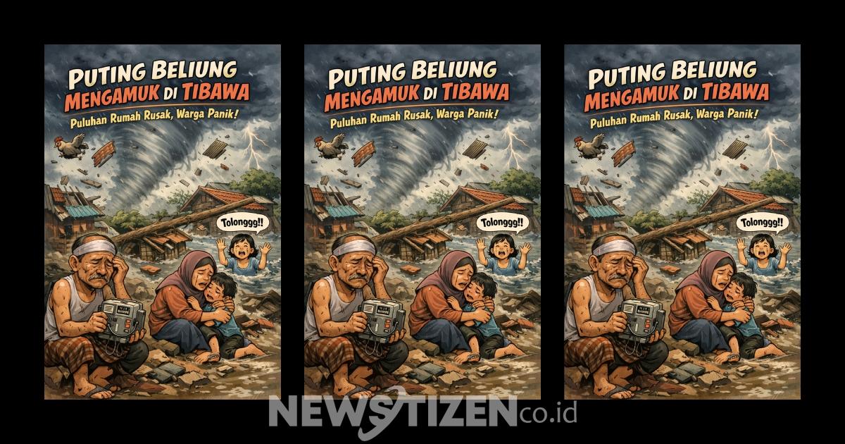 Angin Puting Beliung Terjang Tibawa,